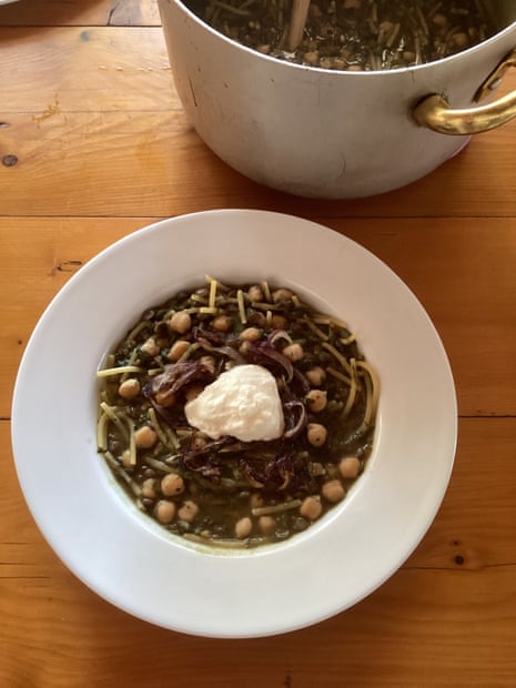 Rachel Roddys Recipe For Bean Herb And Pasta Soup Middle Eastern