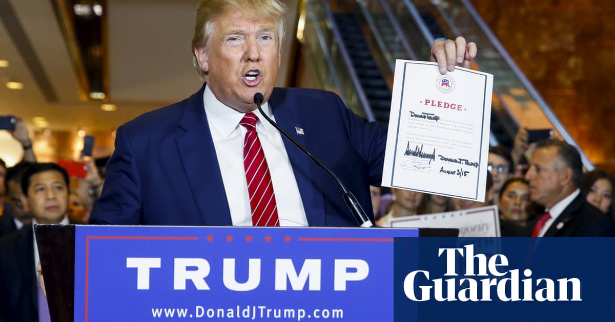 Donald Trump Pledges Allegiance To Republican Party Video Us News