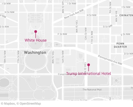 The distance between the White House and the Trump International Hotel in Washington.