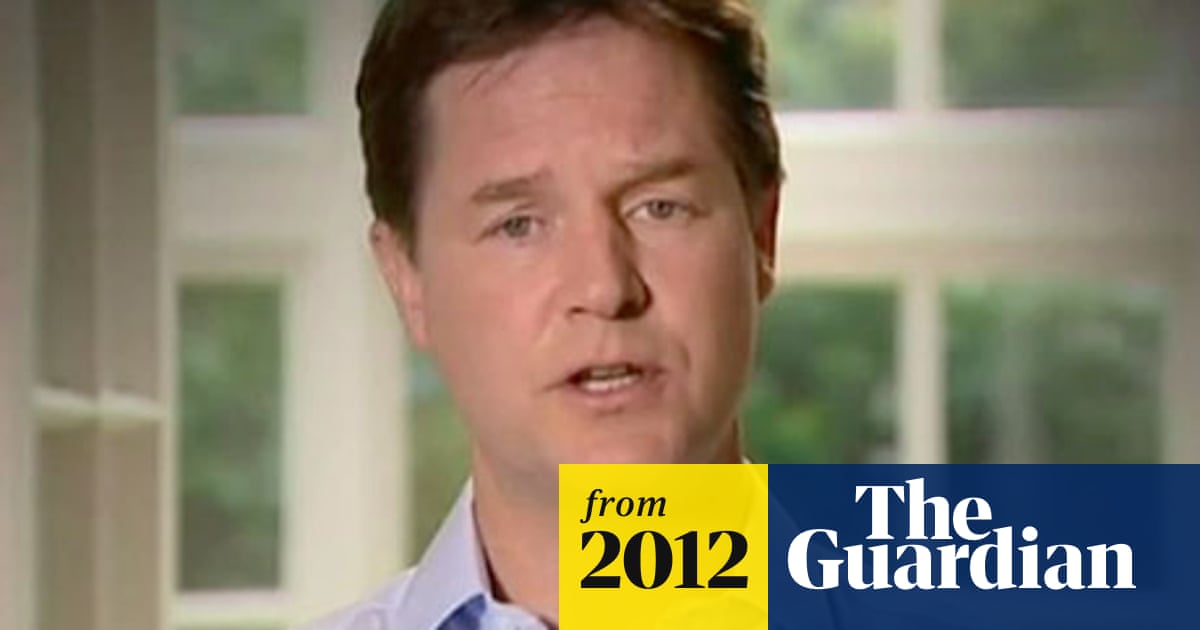 Nick Clegg Apologises For Tuition Fees Pledge Nick Clegg The Guardian