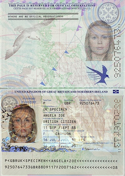 British Passport First Page