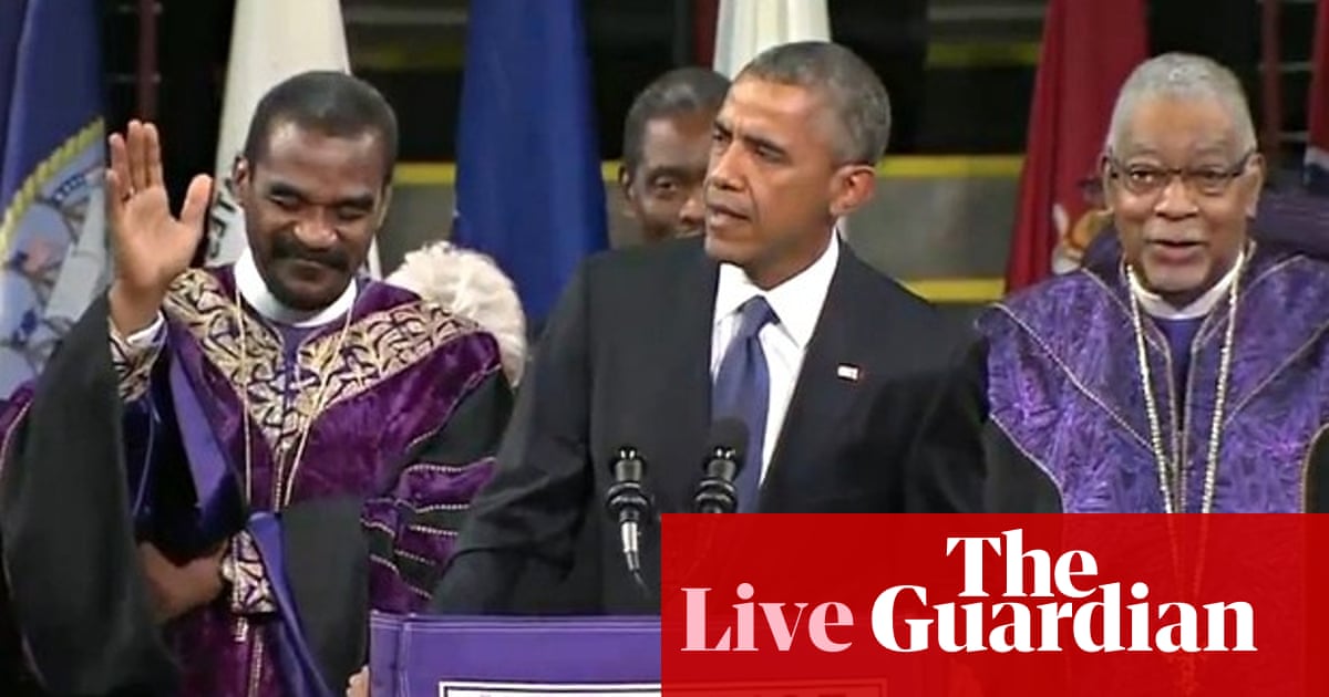 Obama Sings Amazing Grace At Funeral Of Charleston Victim Clementa