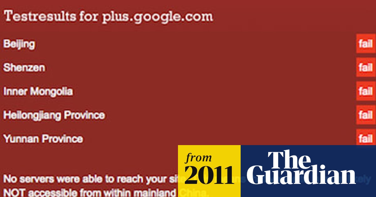 Google blocked In China Google The Guardian google-blocked-in-china-google-the-guardian